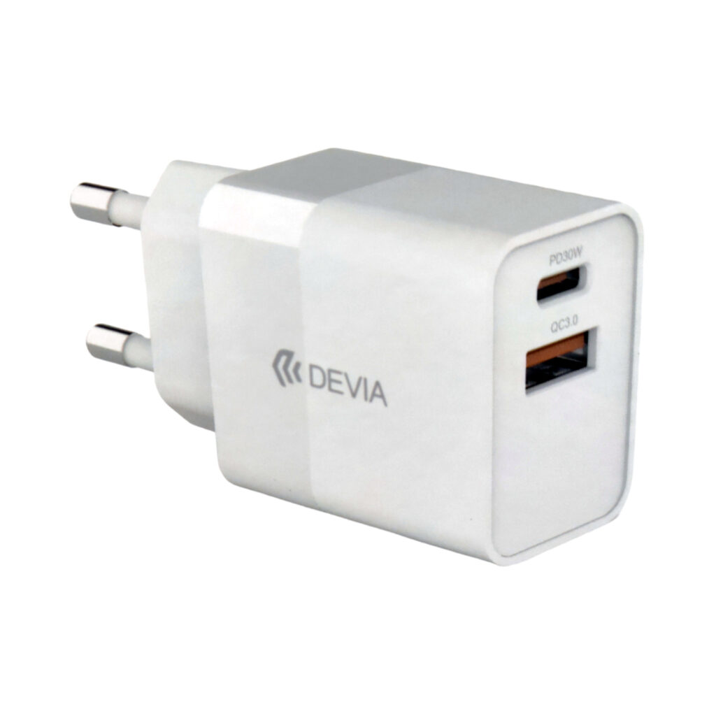 Devia cargador tipo C+USB 30w+Qc3.0 | MicroTech SAT